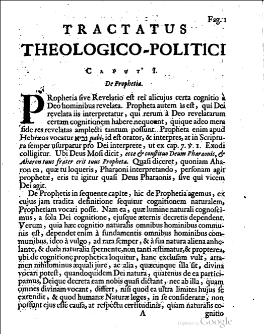 Tractatus Theologico-Politicus (T.4 variant), 4to - The Spinoza Web